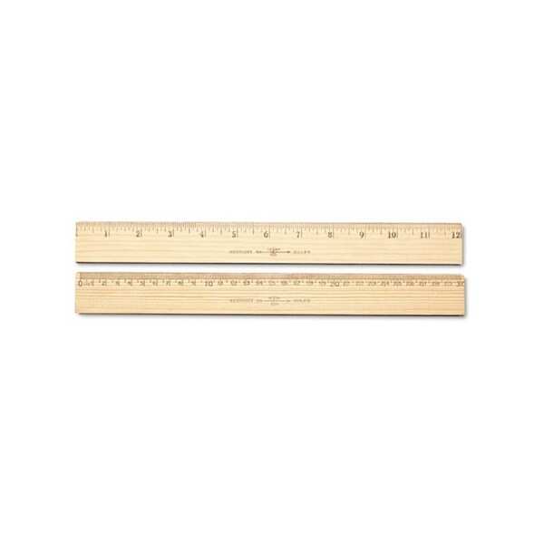 Westcott 30cm Metric And 1 16 inch Scale With Single Metal Edge Wood westcott-30cm-metric-and-1-16-inch-scale-with-single-metal-edge-wood