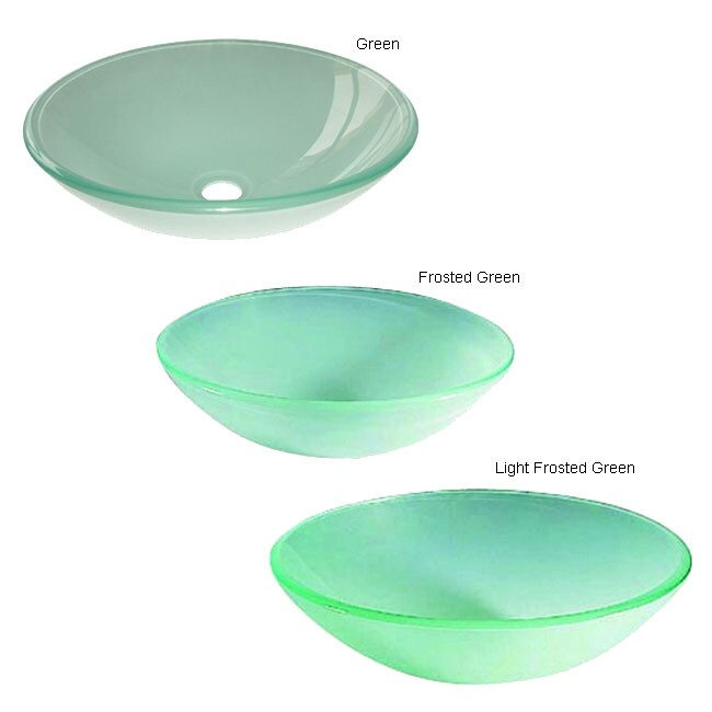 Purist Clear Green Tempered Glass Vessel Sink Overstock™ Shopping Great Deals On Bathroom Sinks