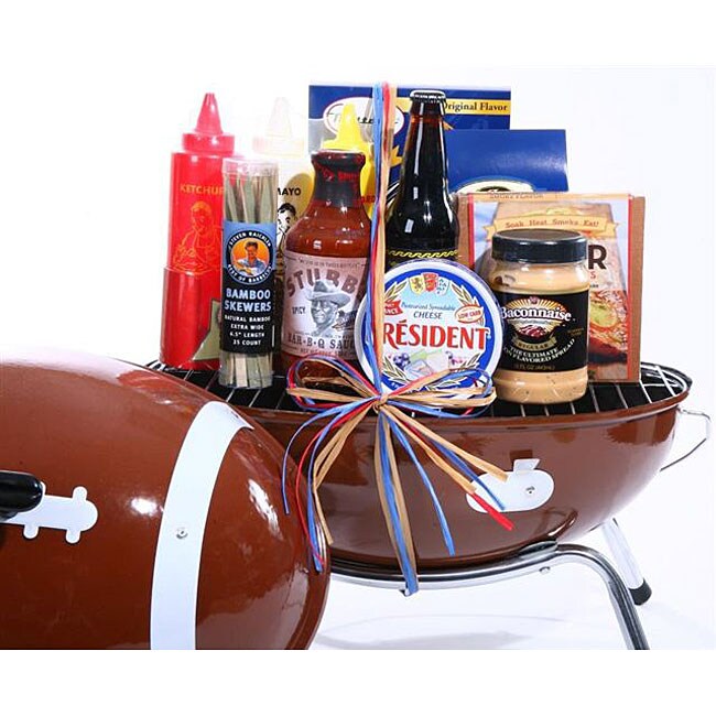 Tailgating Football BBQ Gift Basket 12308988 Overstock Shopping 