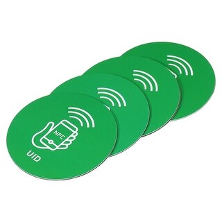 4Pcs NFC Tags Stickers UID RFID Label 13 56MHz Rewritable Back Adhesive