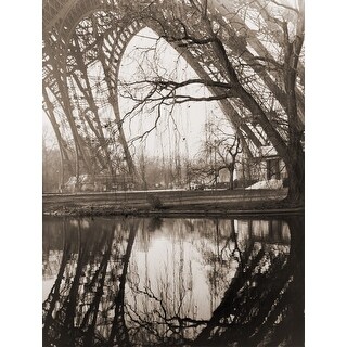 A Rare Unpopulated Winter View Of The Girders Of The Eiffel Tower
