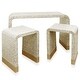 Nested Waterfall Tables Set Of 3 Mother Of Pearl Mosaic Bed Bath