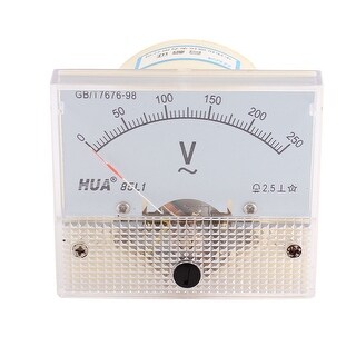 AC 0 250V 2 5 Class Rectangle Plastic Panel Analog Voltmeter Meter AC