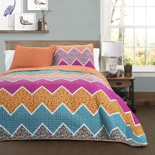 Lush Decor Everlyn Chevron 3-Piece Quilt Set - Bed Bath & Beyond - 10012018