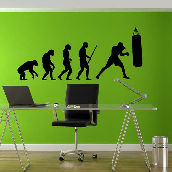 Boxing Evolution Sticker Vinyl Wall Art - Bed Bath & Beyond - 10017161