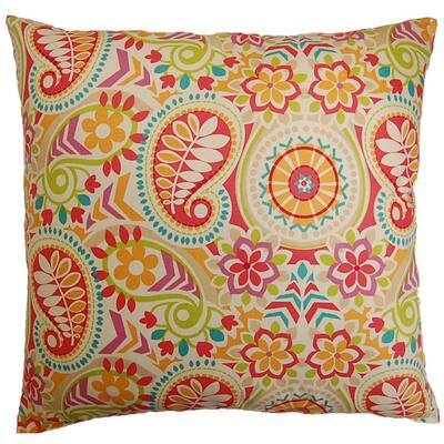Paisley Prism Sorbet 26-inch Throw Pillow - Overstock - 10019220