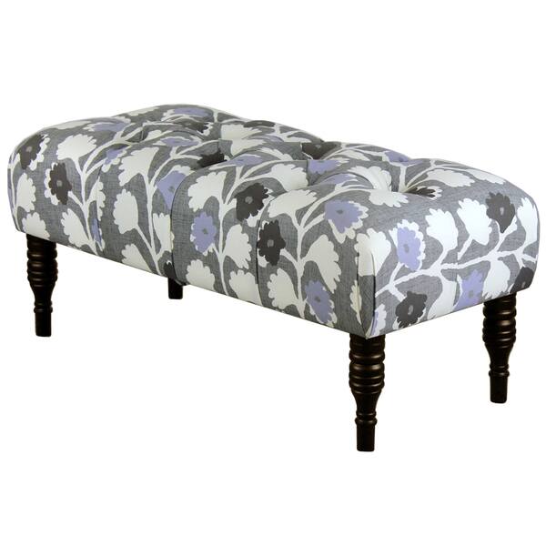 Indigo Floral Tufted Bench - Bed Bath & Beyond - 10023579