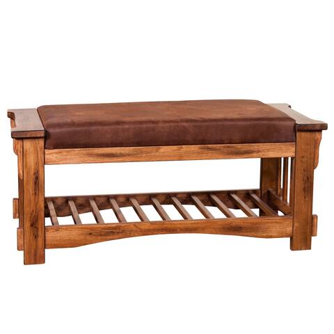 Sunny Designs Sedona Bench w/ Cushion Seat - Overstock - 10030044