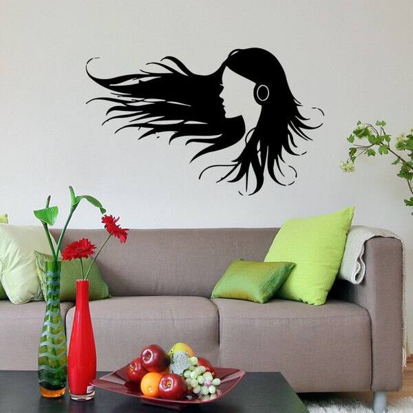 Musical Girl Sticker Vinyl Wall Art - Bed Bath & Beyond - 10032140