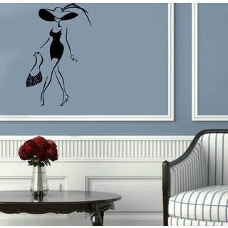 Shopping Girl Sticker Vinyl Wall Art - Bed Bath & Beyond - 10033361