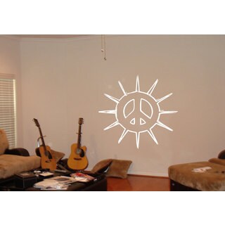 Sun Peace Sign Sticker Vinyl Wall Art - Bed Bath & Beyond - 10037134