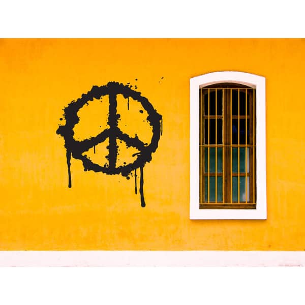 Peace Sign graffiti Paint Job Sticker Vinyl Wall Art - Bed Bath ...