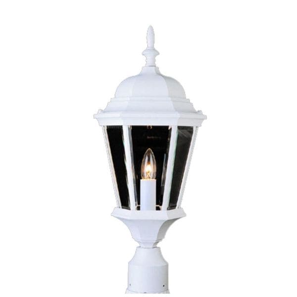 Cambridge Black Finish Outdoor Post Head With A Seeded Shade - Bed Bath ...