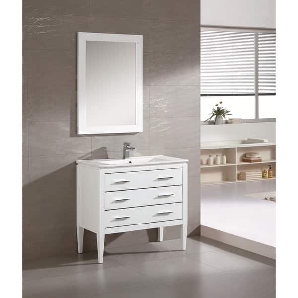 Fine Fixtures Ironwood 36-inch Vanity and Top - Bed Bath & Beyond ...