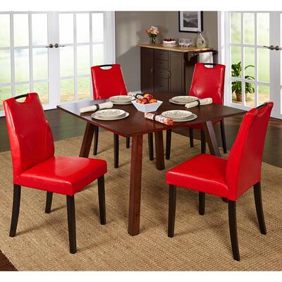 Simple Living 5-piece Ruben Dining Set with Red Chairs - Overstock ...