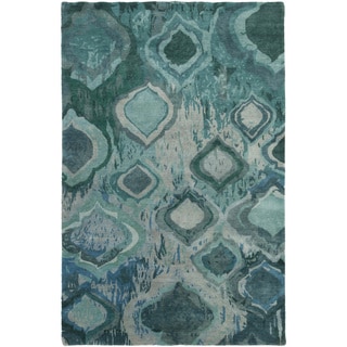 Hand-Knotted Glenn Abstract Wool Area Rug - Bed Bath & Beyond - 10053099