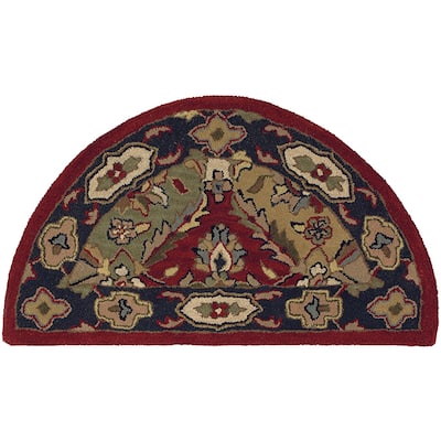 Sevita Shapes Multi Red Half Circle Rug (2' x 4') - 2'3" x 3'10 ...