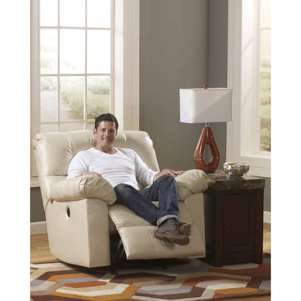 Signature Design by Ashley Kennard Cream Power Rocker Recliner - Bed ...