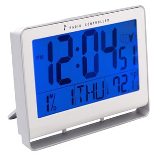 Exclusive Atomic Lcd Alarm Clock with 2 Time Numbers and Light - Bed ...