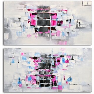 'Extrovert and Introvert' Original Painting on Canvas - Set of 2 - Bed ...