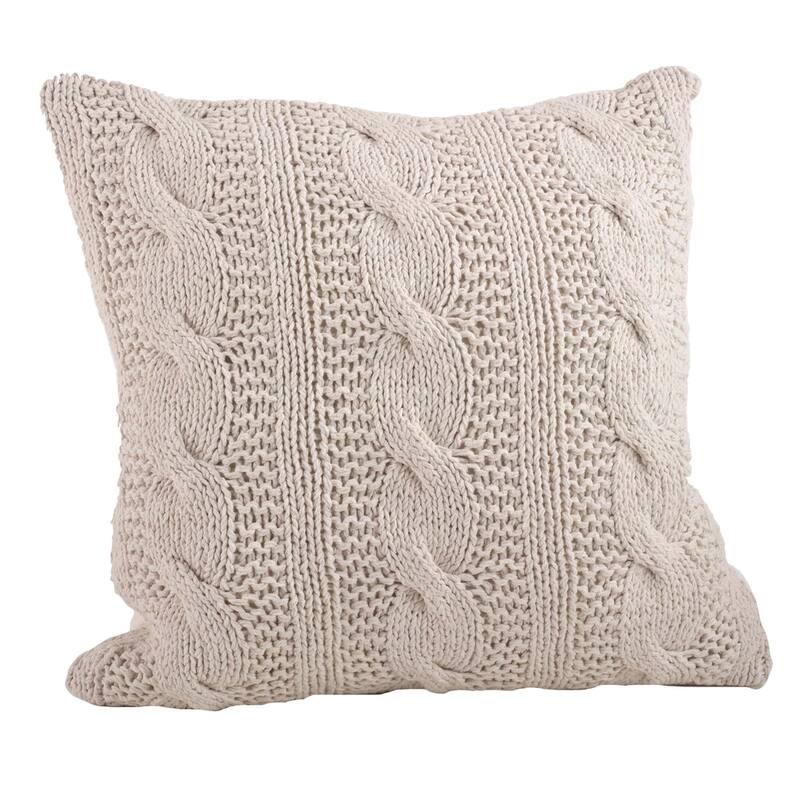 Cable Knit Design Throw Pillow - Overstock - 10071922