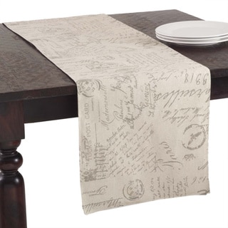 Old Fashioned Script Print Design Table Runner - Bed Bath & Beyond ...
