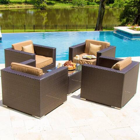 Lakeview Outdoor Designs Avery Island Resin Wicker Patio 4-person ...