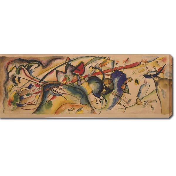 Wassily Kandinsky 'Painting with White Border Watercolor' Oil on Canvas ...