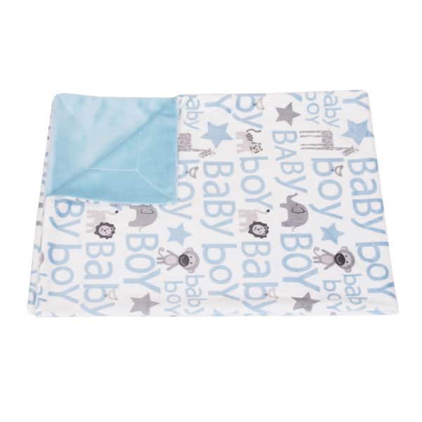 Thro by Marlo Lorenz Cory Baby Boy Blue Safari Throw - Bed Bath ...