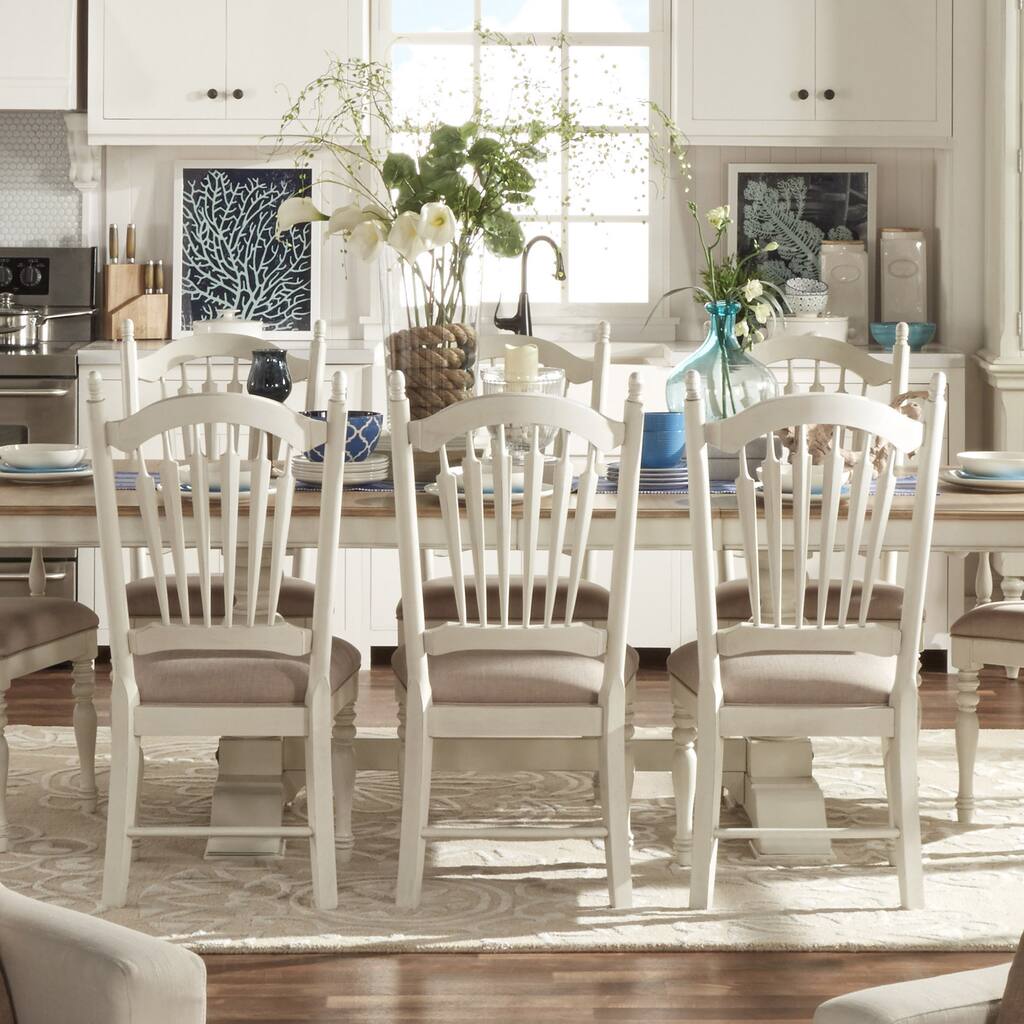 McKay Country Antique White Slat Back Dining Chair (Set of 2) by ...