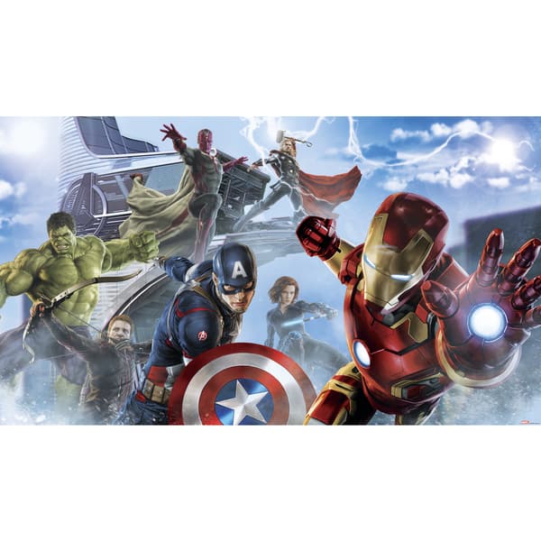 Roommates Avengers Age of Ultron Character XL Chair Rail Prepasted ...