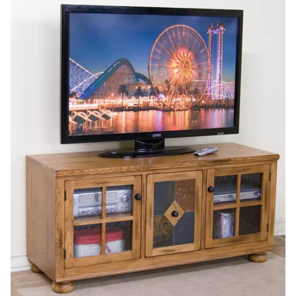 Sunny Designs Sedona Rustic Oak TV Console/ Slate Panel - Bed Bath ...