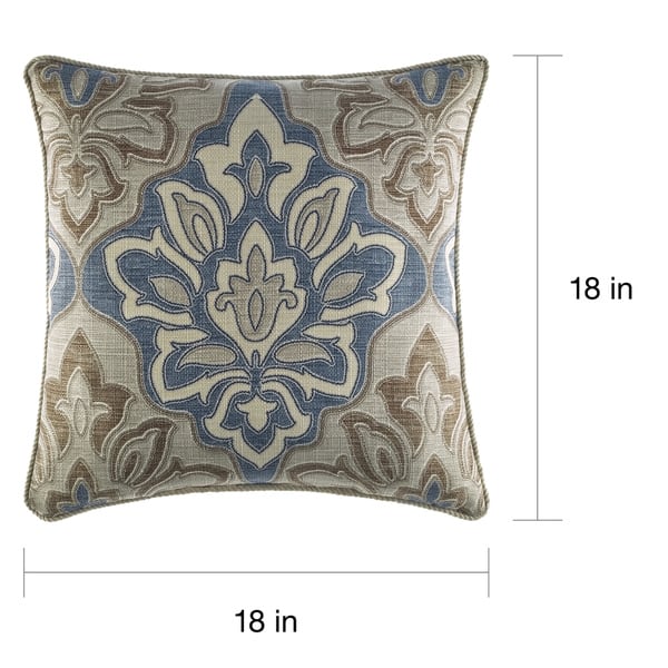 Croscill Captain's Quarters Medallion Faux Linen Square 18-inch Throw ...