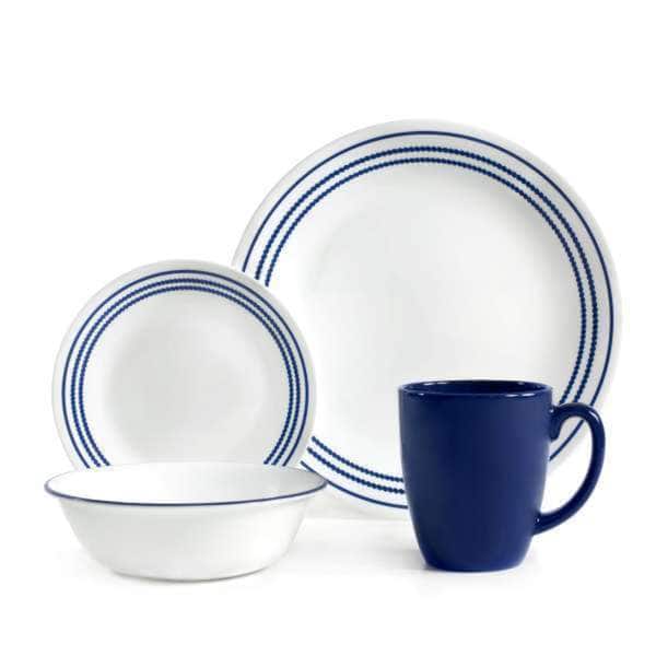 Corelle Livingware Jett Blue 16-piece Dinnerware Set (Service for 4 ...