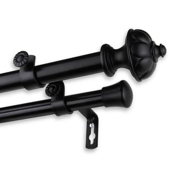 InStyleDesign Noah Adjustable Double Curtain Rod - Bed Bath & Beyond ...