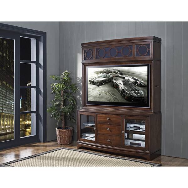 Kenneth 66-inch Entertainment Console with Plasma Storage Hutch - Bed ...