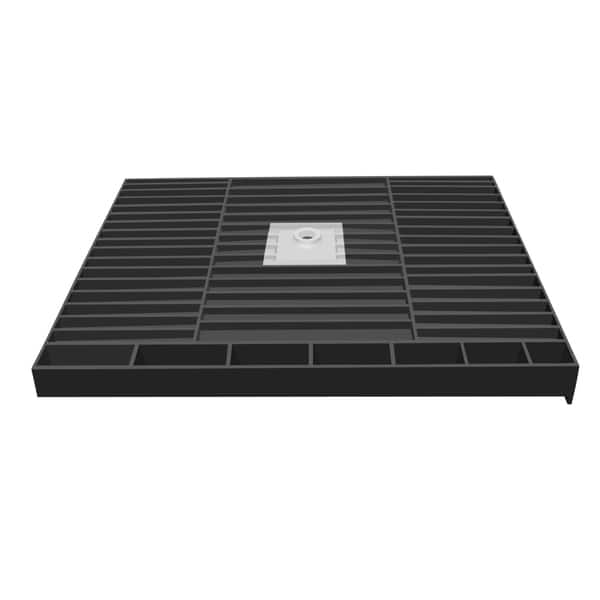 Redi Base 30 x 48 Shower Pan Center Drain Right Dual Curb - Bed Bath ...