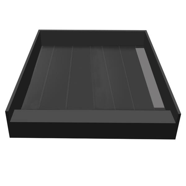 WonderFall Trench 42 x 36 Single Curb Shower Pan Right Drain - Bed Bath ...