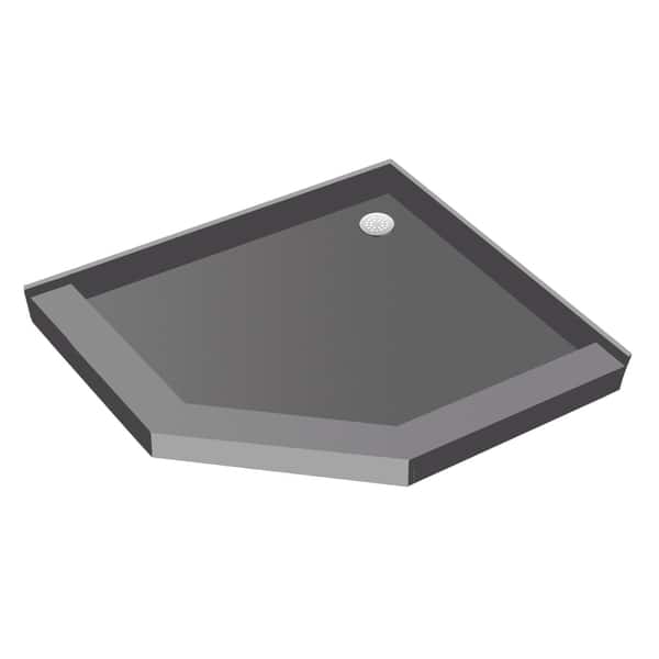 Redi Neo 40 x 40 Neo Angle Shower Pan with Back Drain - Bed Bath ...