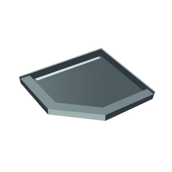 Redi Neo 50 inch D x 50 inch W Neo Angle Shower Pan Left Drain Trench ...