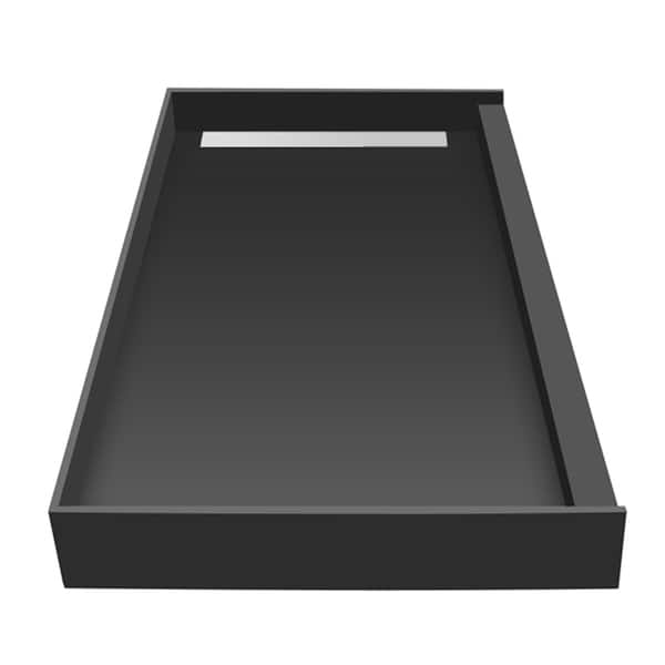 WonderFall Trench 32 x 60 Single Curb Shower Pan Right Drain - Bed Bath ...