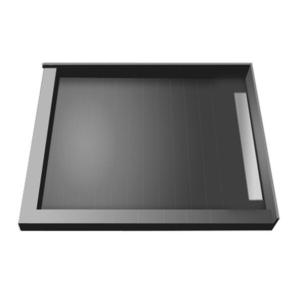 WonderFall Trench 48 x 48 Shower Pan Right Drain Left Dual Curb - Bed ...