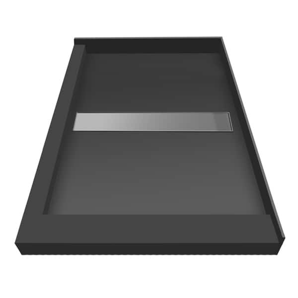 Redi Trench 36 x 48 Shower Pan Center Tileable Trench Drain R Dual Curb ...