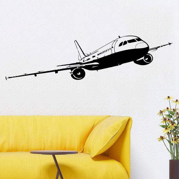 Plane Boeing Aircraft Vinyl Sticker Wall Art - Bed Bath & Beyond - 10129303