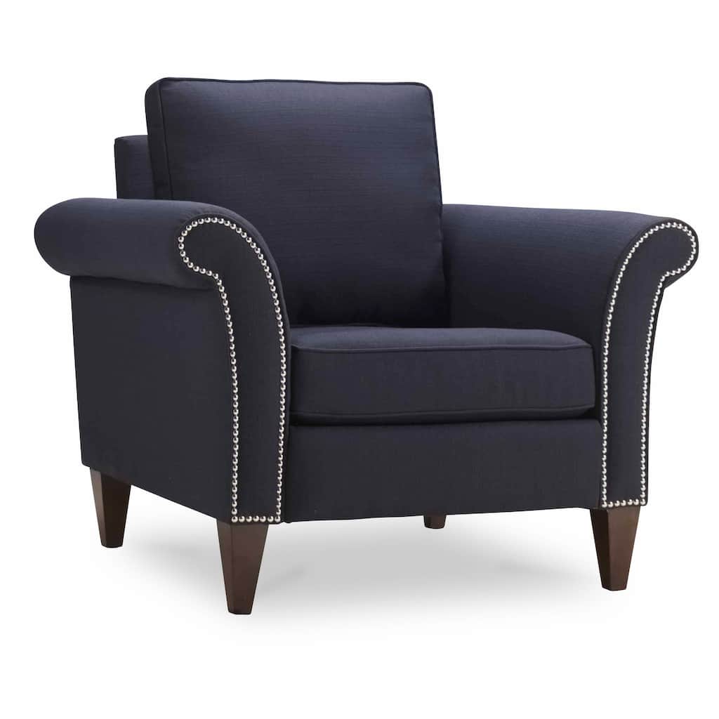 Pippa Midnight Blue Chair - Overstock - 10132479