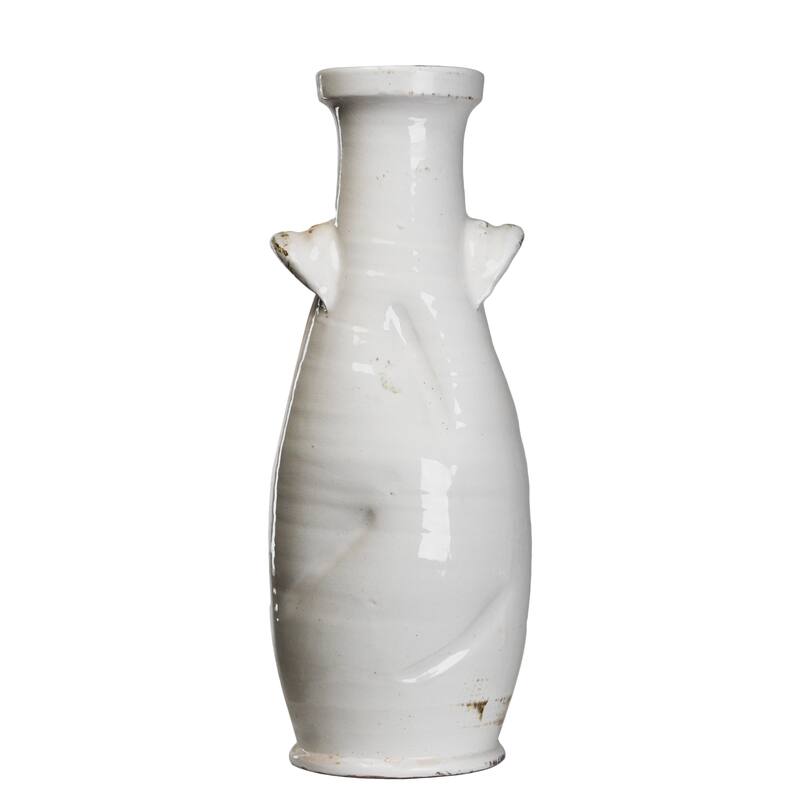 Ceramic Vase Pottery with Lug Handles - Overstock - 10150943