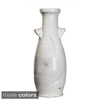 Ceramic Vase Pottery with Lug Handles - Bed Bath & Beyond - 10150943