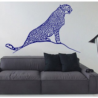 Blue Cheetah Vinyl Sticker Wall Art - Bed Bath & Beyond - 10157067