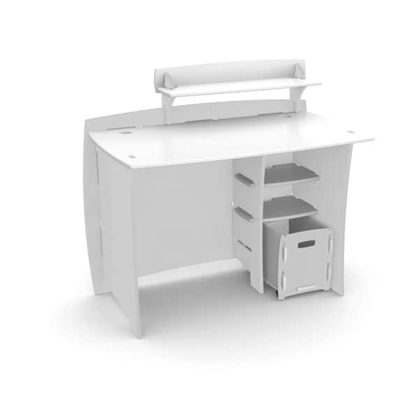 Legare Kids Furniture 43-inch Complete White Desk System with File Cart ...