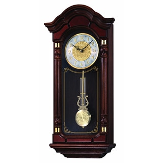 Seiko Dark Brown Solid Oak Case Hand-rubbed Finish Pendulum Wall Clock ...